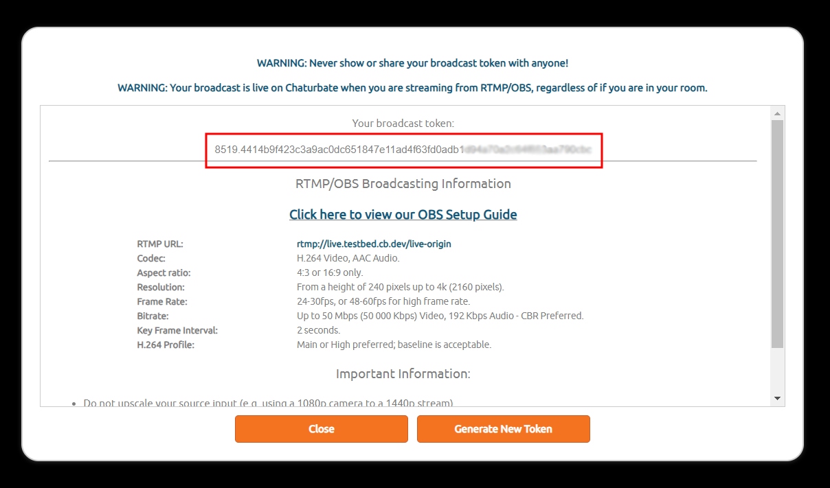 Web app | Chaturbate channel - Streamster Knowledge Base