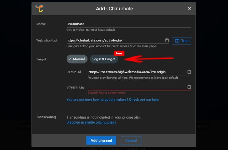 Desktop app | Chaturbate channel - Streamster Knowledge Base
