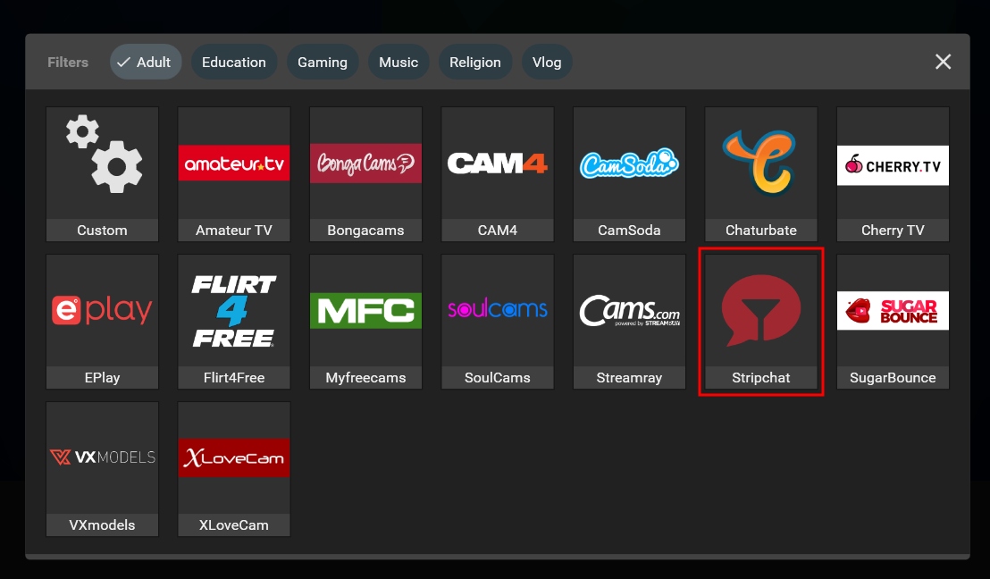 Setting up Stripchat channel