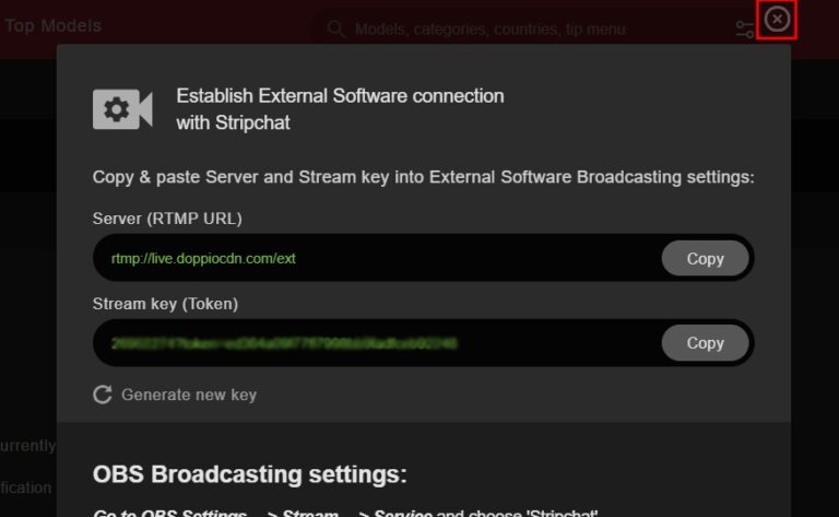 Setting up Stripchat channel