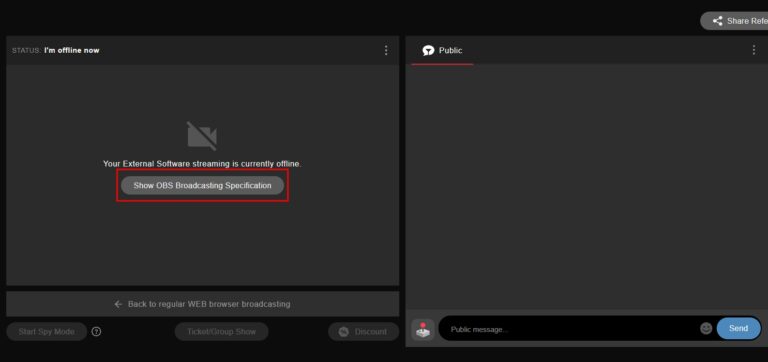 Setting up Stripchat channel