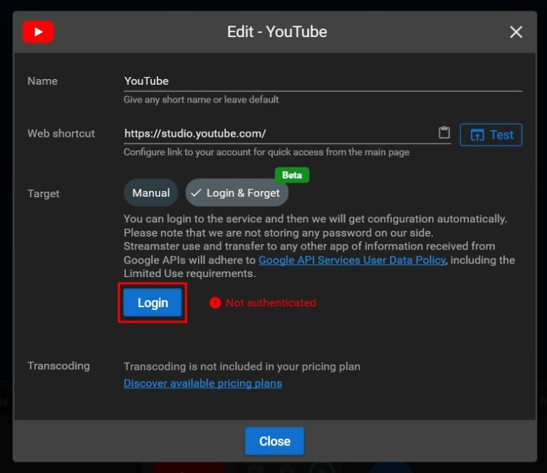 Desktop app | YouTube channel - Streamster Knowledge Base
