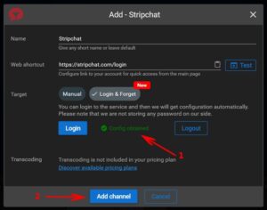 Setting up Stripchat channel