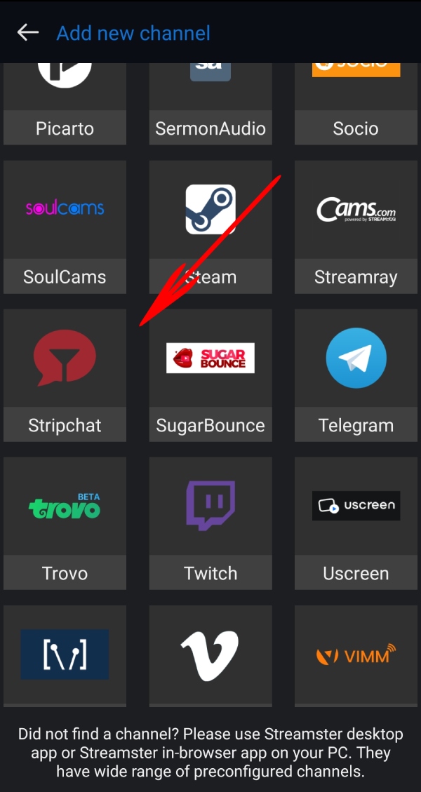 Mobile app | Stripchat channel - Streamster Knowledge Base