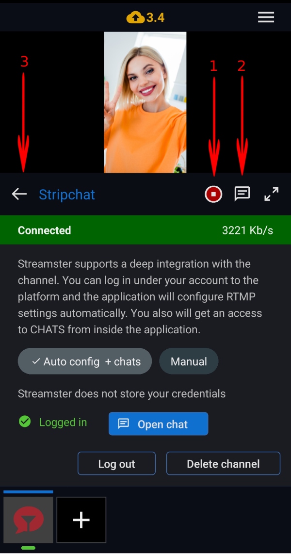 Mobile app | Stripchat channel - Streamster Knowledge Base