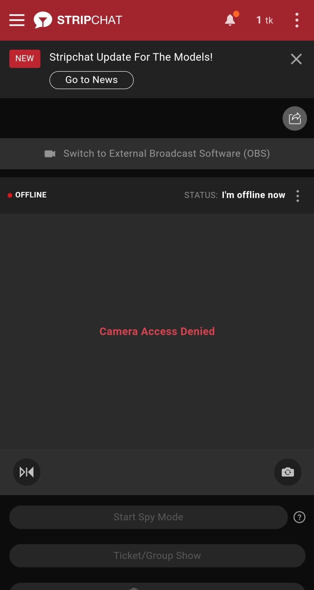Mobile app | Stripchat channel - Streamster Knowledge Base