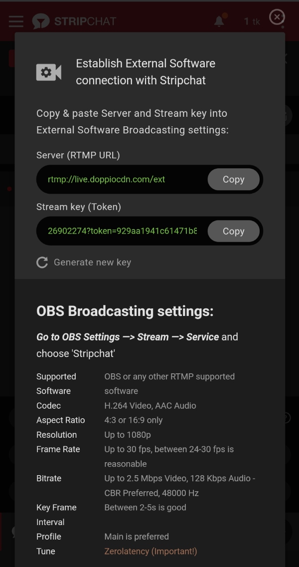 Mobile app | Stripchat channel - Streamster Knowledge Base